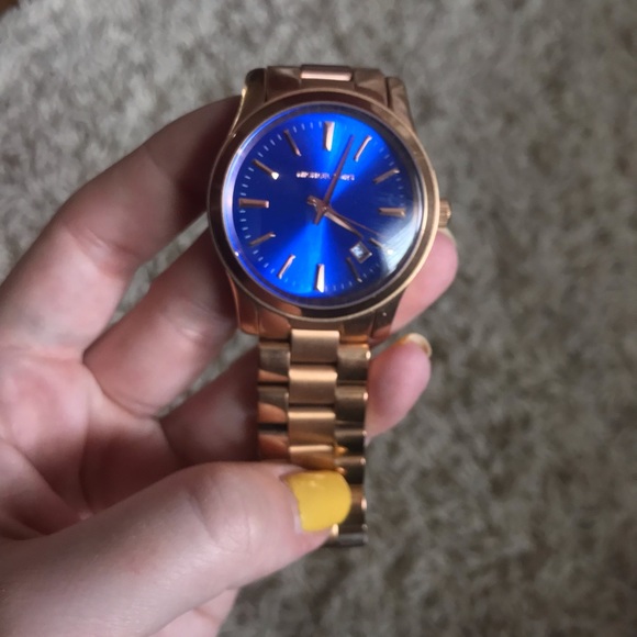 Michael Kors | Accessories | Authentic Michael Kors Blue Faced Watch ...